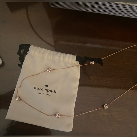 kate spade | Jewelry | Kate Spade Rose Gold Crystal Necklace | Poshmark